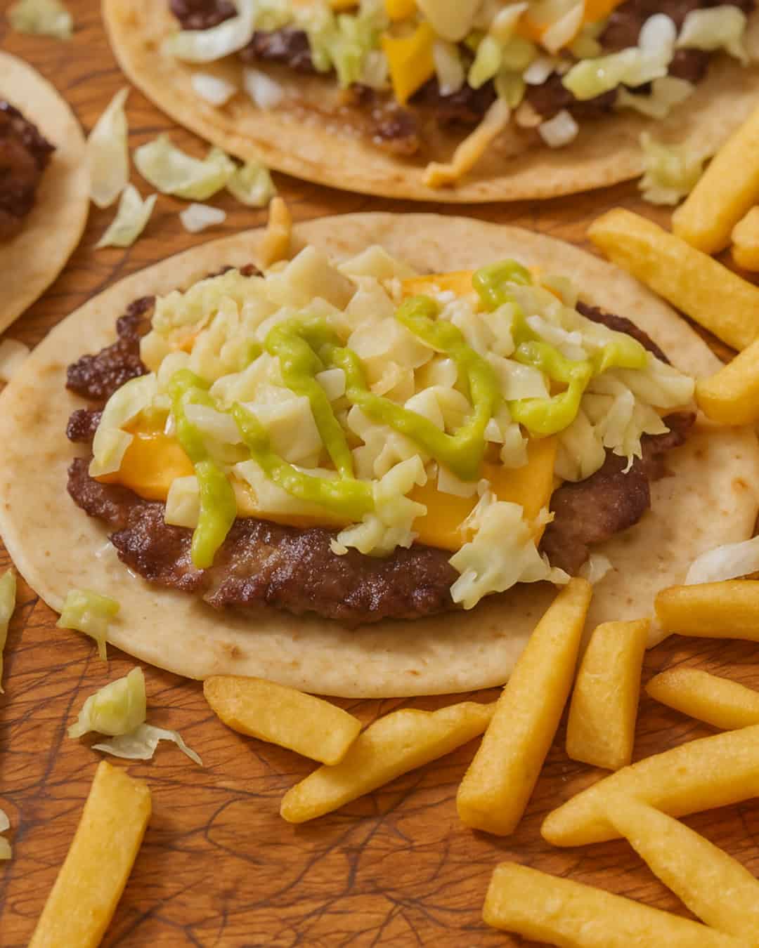 Kid-Friendly Smash Burger Tacos with Melty Cheese & CINI Sauce